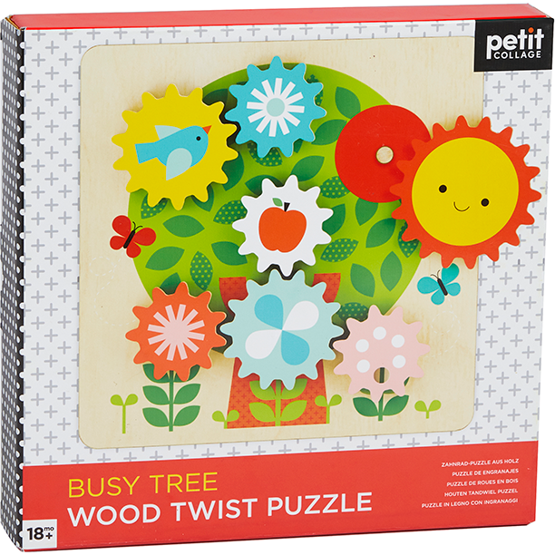 Petit Collage Busy Tree Wooden Twist Puzzle – Baby Go Round, Inc.