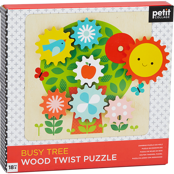 Petit Collage Busy Tree Wooden Twist Puzzle – Baby Go Round, Inc.