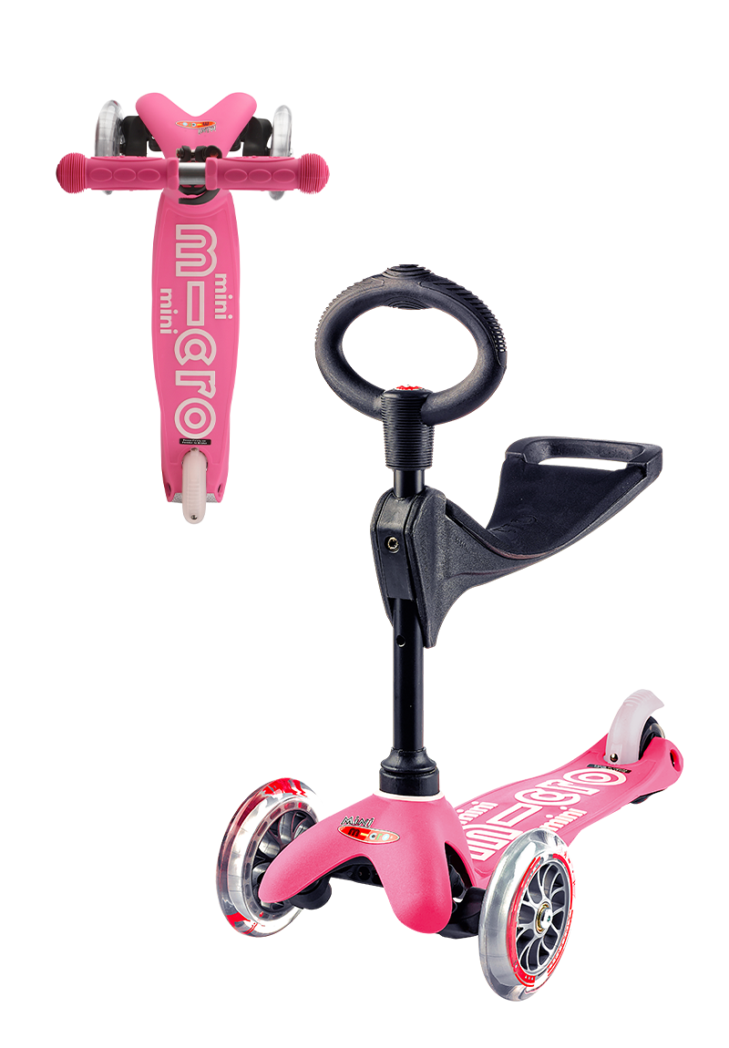 Micro Kickboard - Mini Deluxe 3-in-1 - Pink – Baby Go Round, Inc.